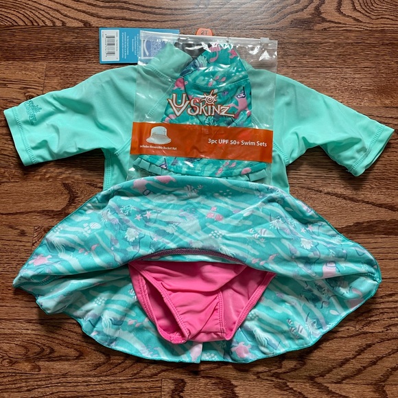 Uv Skinz | Swim | Nwt Uv Skinz 3 Piece Upf 5 Swim Set | Poshmark